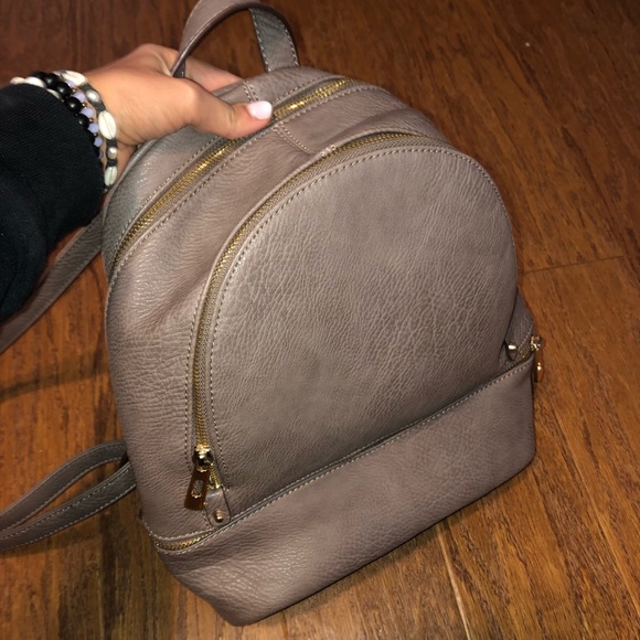 Bags | Mini Faux Leather Backpack Purse | Poshmark